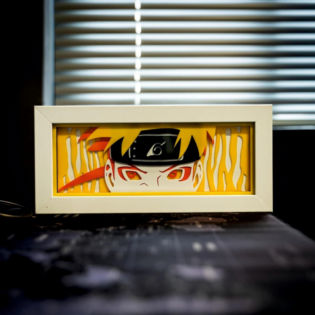 Naruto Anime LED Light Box – 3D Night Lamp Featuring Iconic Characters ...